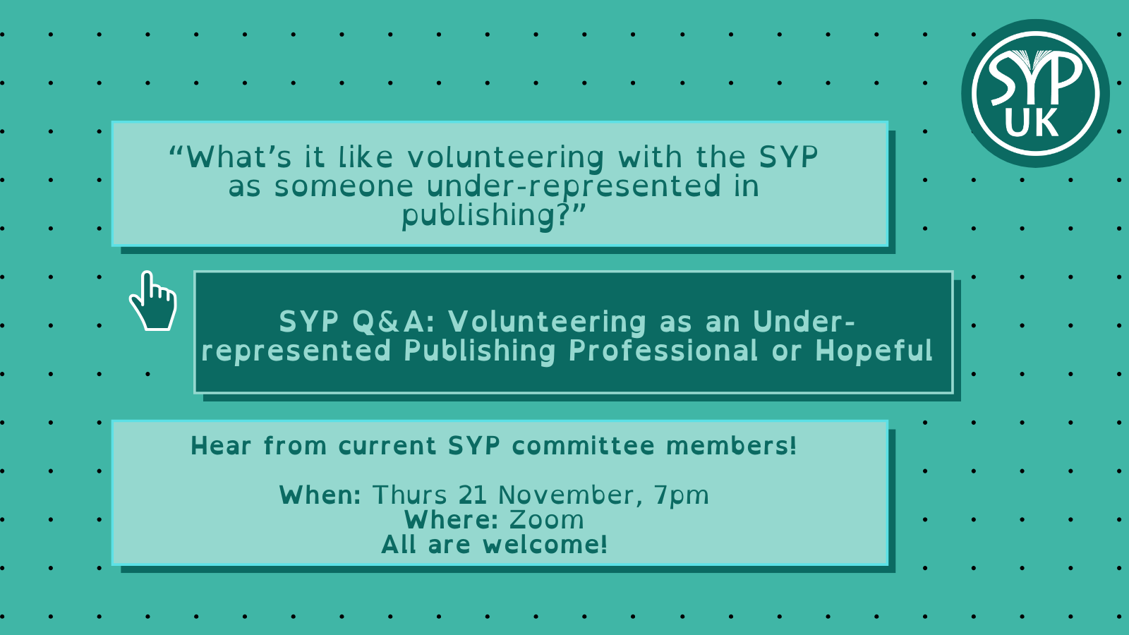 SYP UK: SYP Q&A – Volunteering as an Under-represented Publishing ...