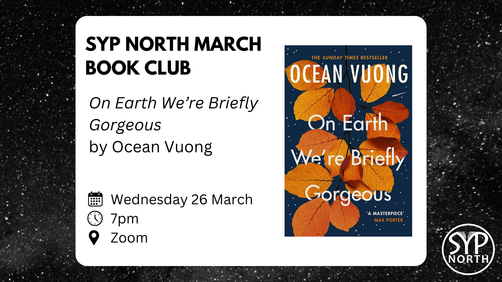 SYP North March Book Club: On Earth We're Briefly Gorgeous - The ...