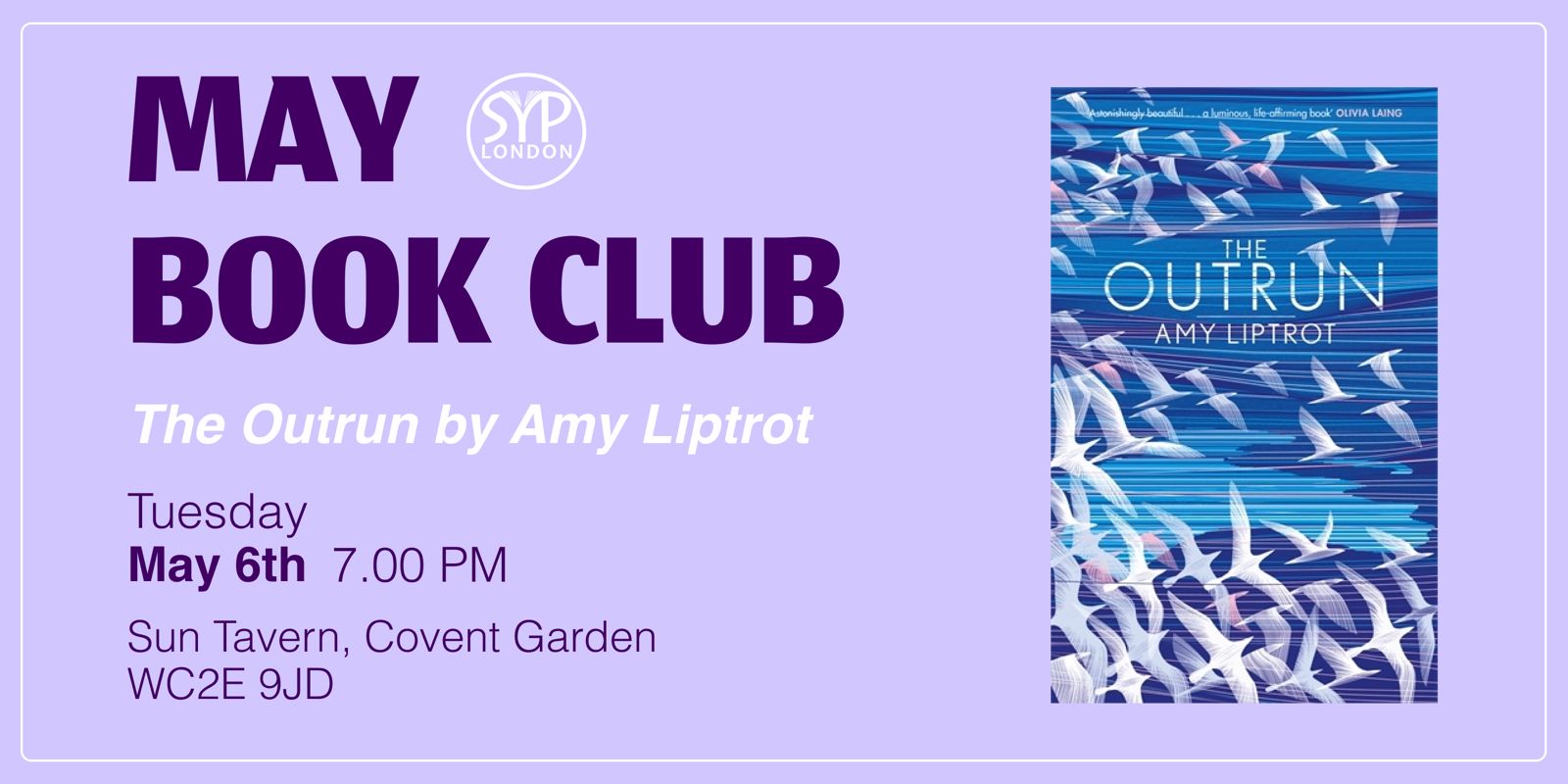 SYP London May Book Club: The Outrun - The Society of Young Publishers
